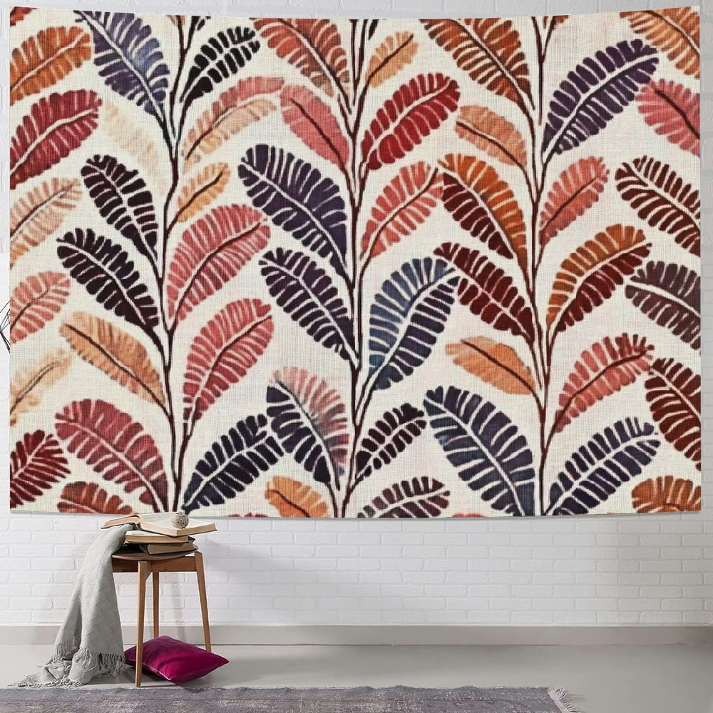 BCIIG Leaves Tapestry Wall Hanging Unique Style Graphic Tapestries Home ...