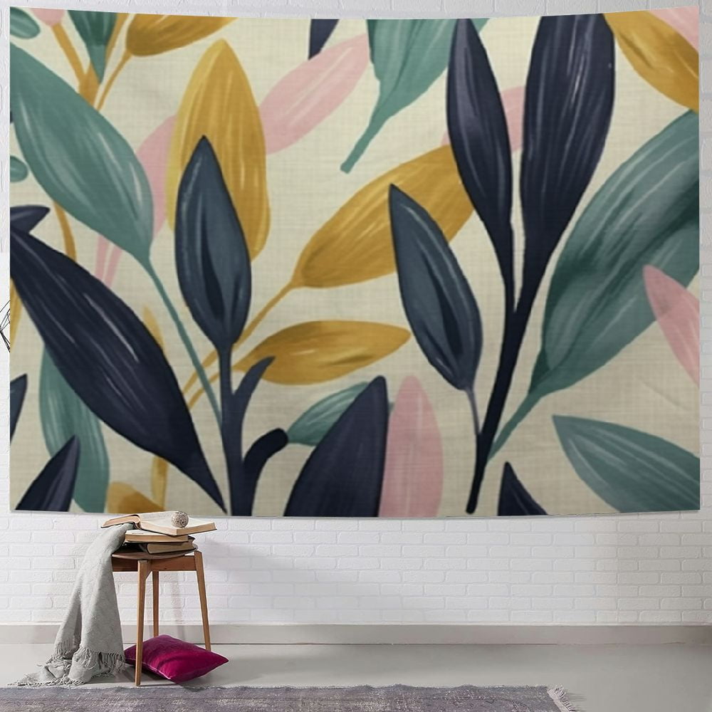 BCIIG Leaves Tapestry Wall Hanging Unique Style Graphic Tapestries Home ...
