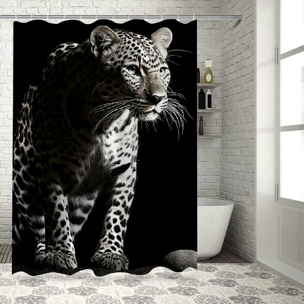 BCIIG Leopard Bathroom Decor Set with Hooks, Colorful Luxurious Graphic ...