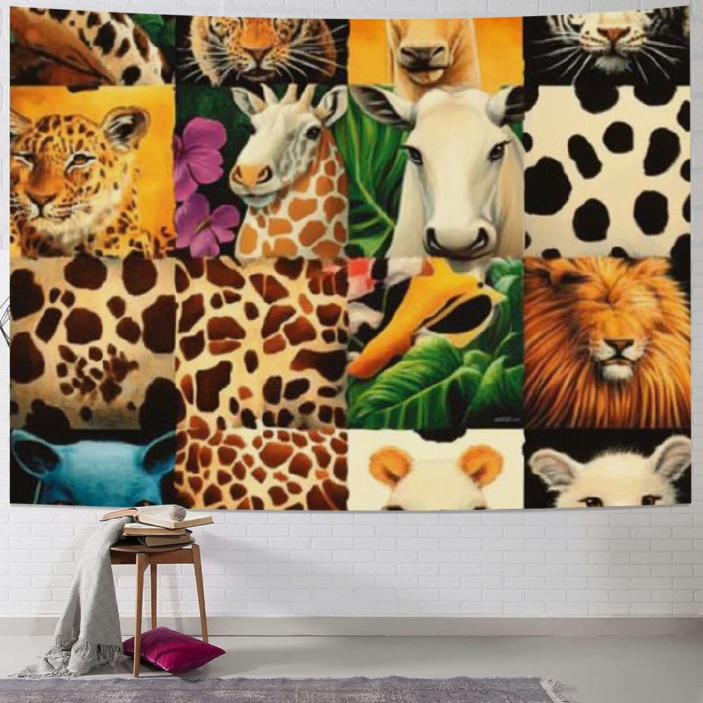 BCIIG Leopard Tapestry Medium Kids Cheetah Wall Blanket for Boys Girls ...