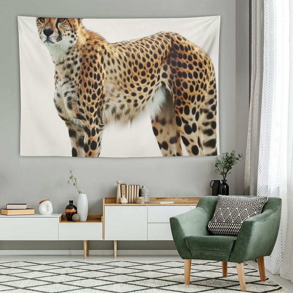 BCIIG Lifelike Standing Cheetah Wall Decal Nursery Tropical Animal ...