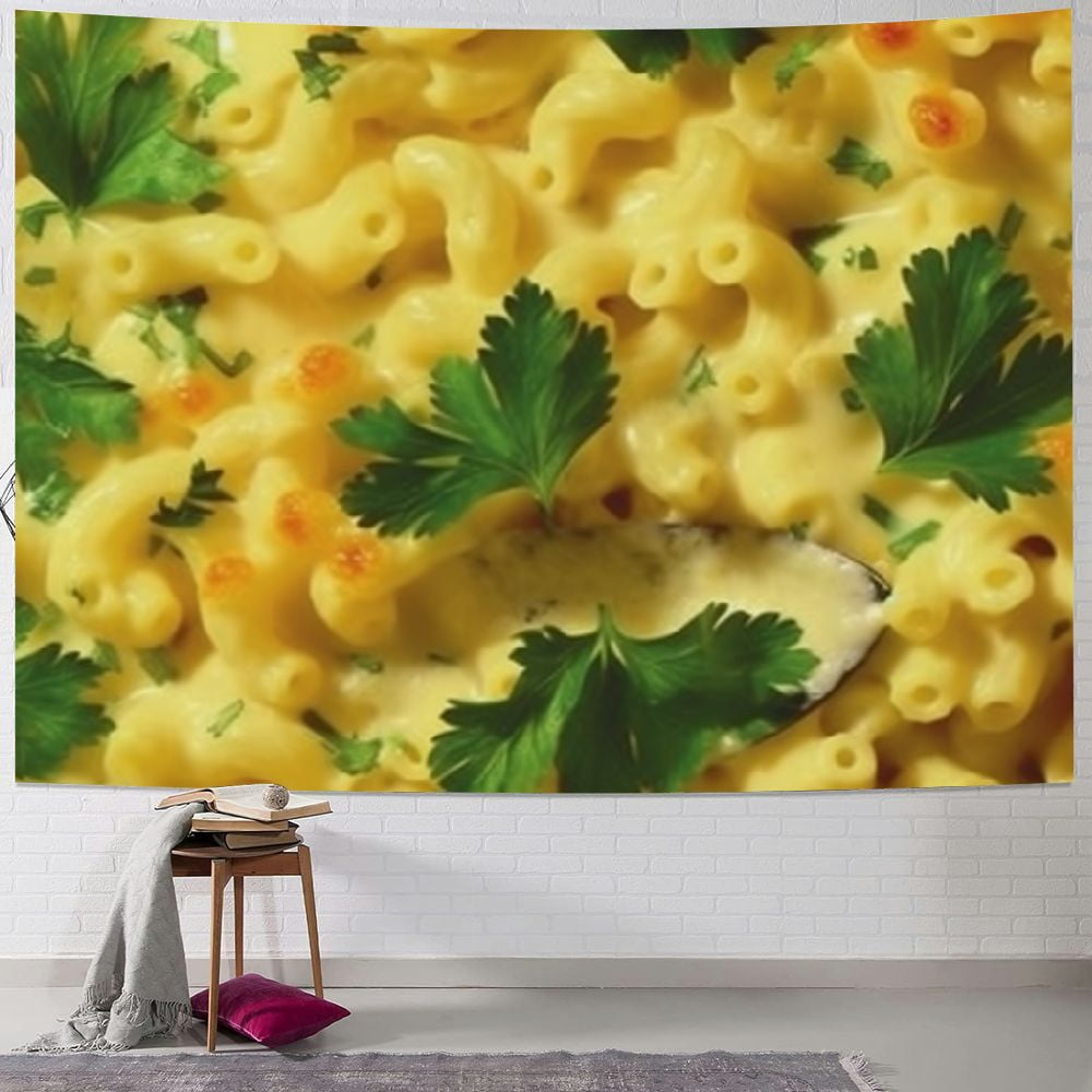 BCIIG Macaroni and Cheese Tapestry Wall Hanging Unique Style for Home ...