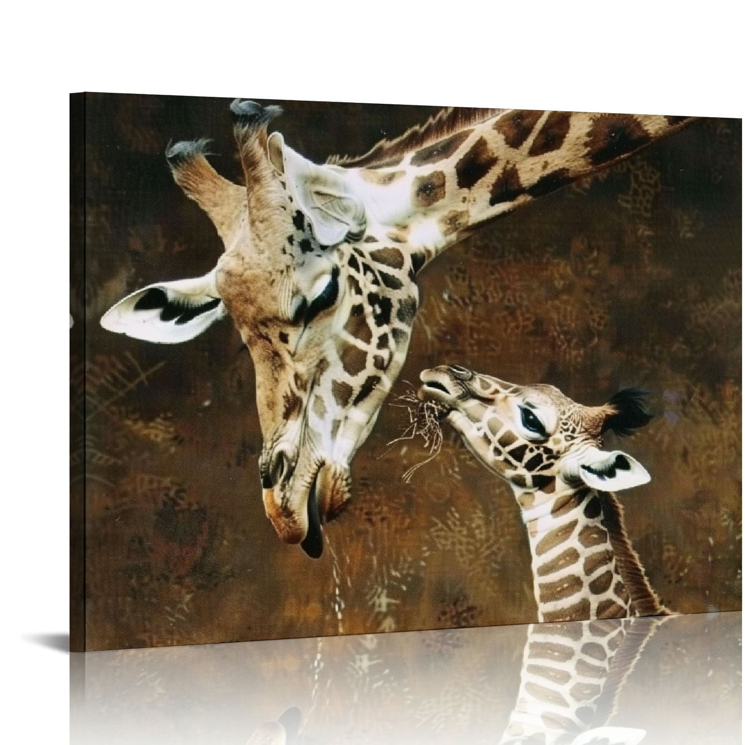 BCIIG Makulu Giraffe Mother Love First Kiss By Ron D'Raine Art Print ...