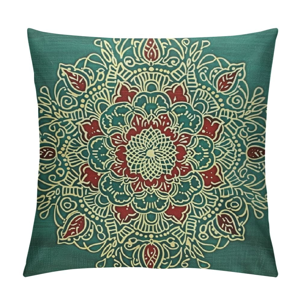 BCIIG Mandala Throw Pillow Cushion Cover, Eastern Microcosm Chart with ...