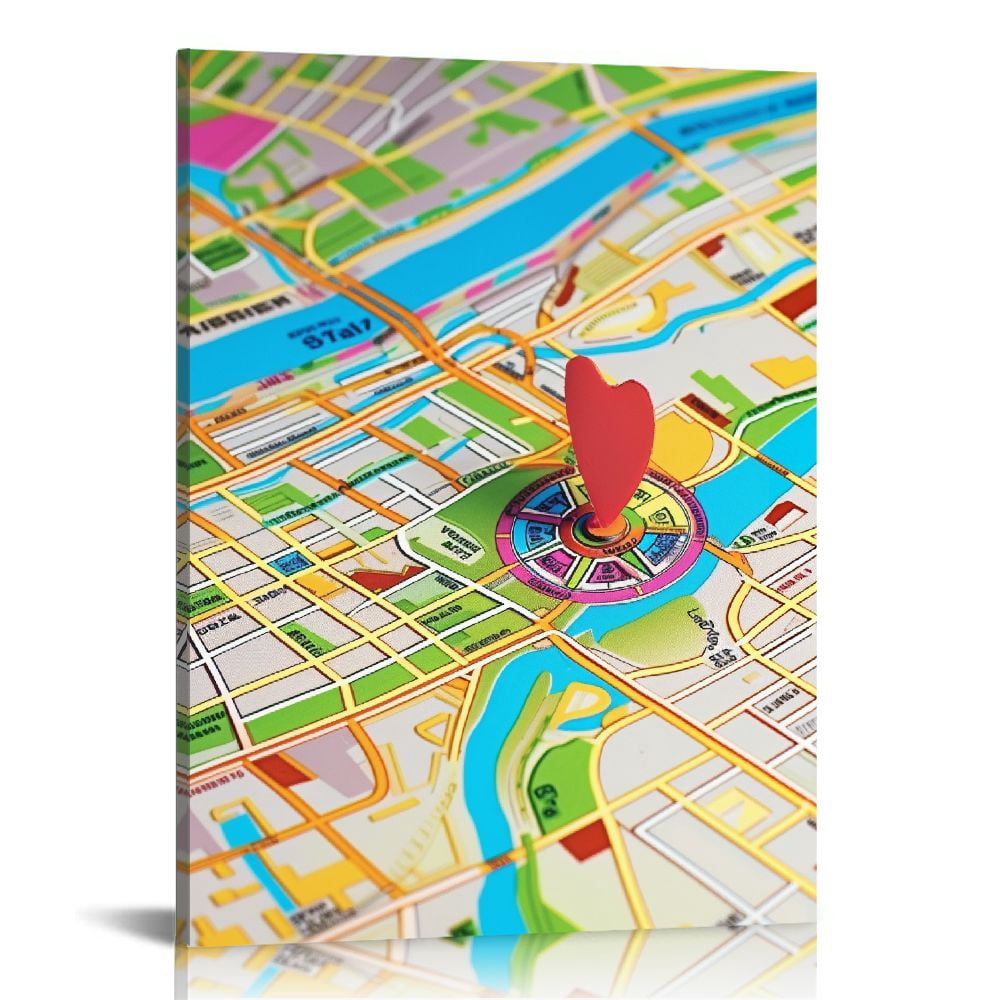 BCIIG Map Road Trip Fine Art Aesthetic Poster & Print Wall Painting for ...