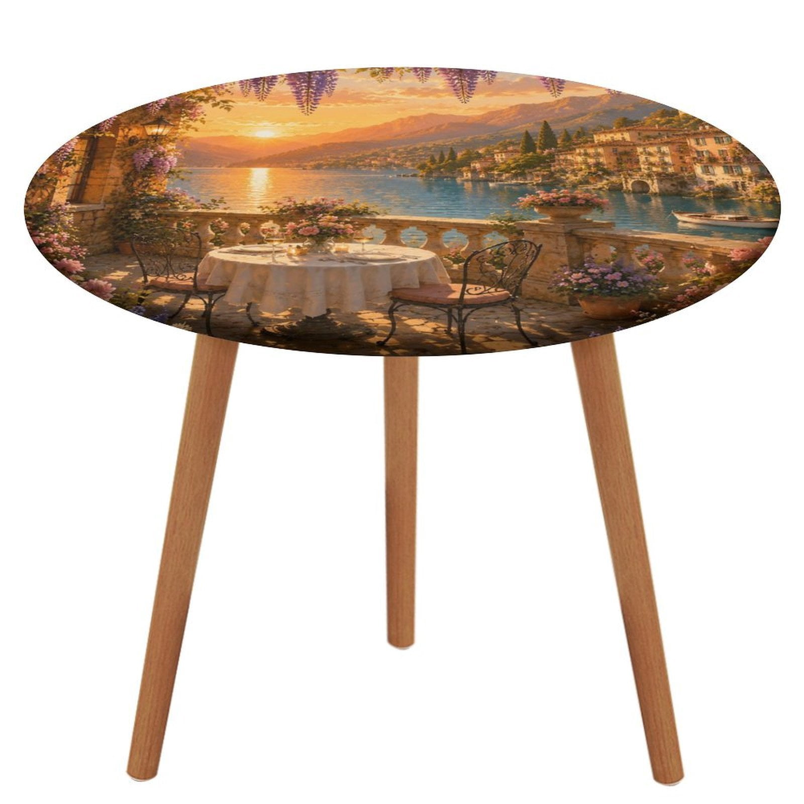 BCIIG Mediterranean Vine Terrace Table Cloth, Waterproof Oil-Proof ...