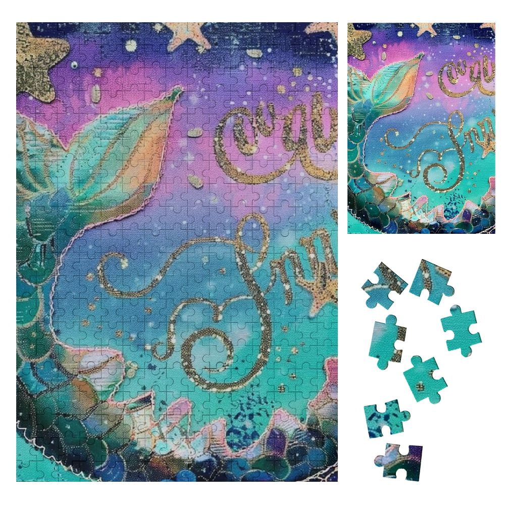 BCIIG Mermaid Starfish Wooden Jigsaw Puzzle Vertical Style Adult Kid ...