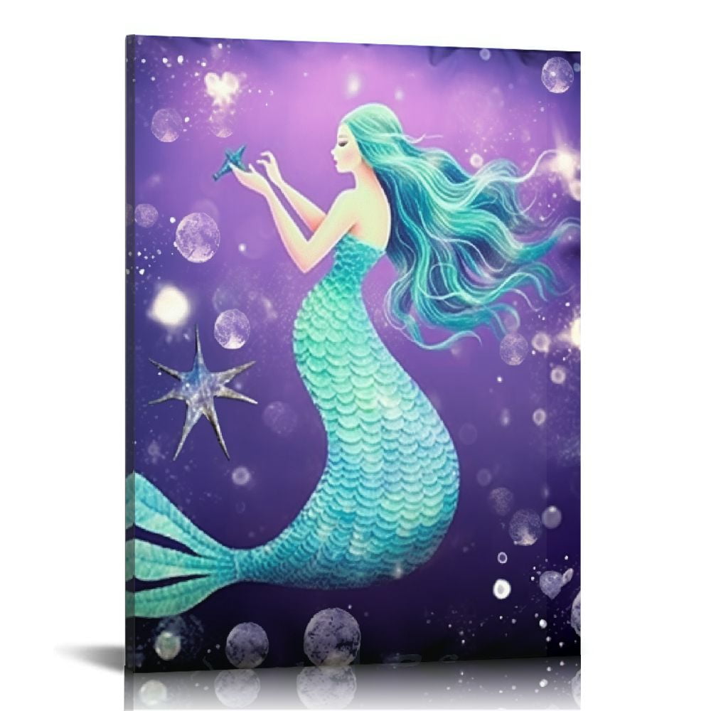 BCIIG Mermaid Stars Fine Art Aesthetic Poster and Print Wall Painting ...