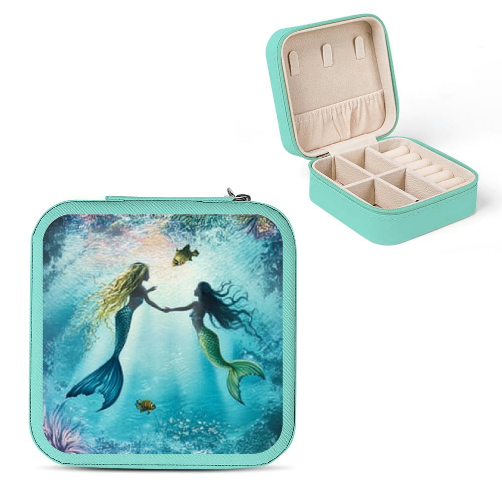 BCIIG Mermaids Mother's Day Gifts Jewelry Box PU Leather Organizer ...