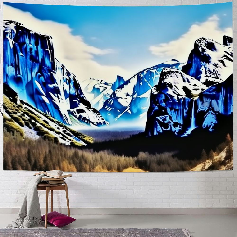 BCIIG Misty Mountain Tapestry Foggy Forest Tree Nature Landscape ...