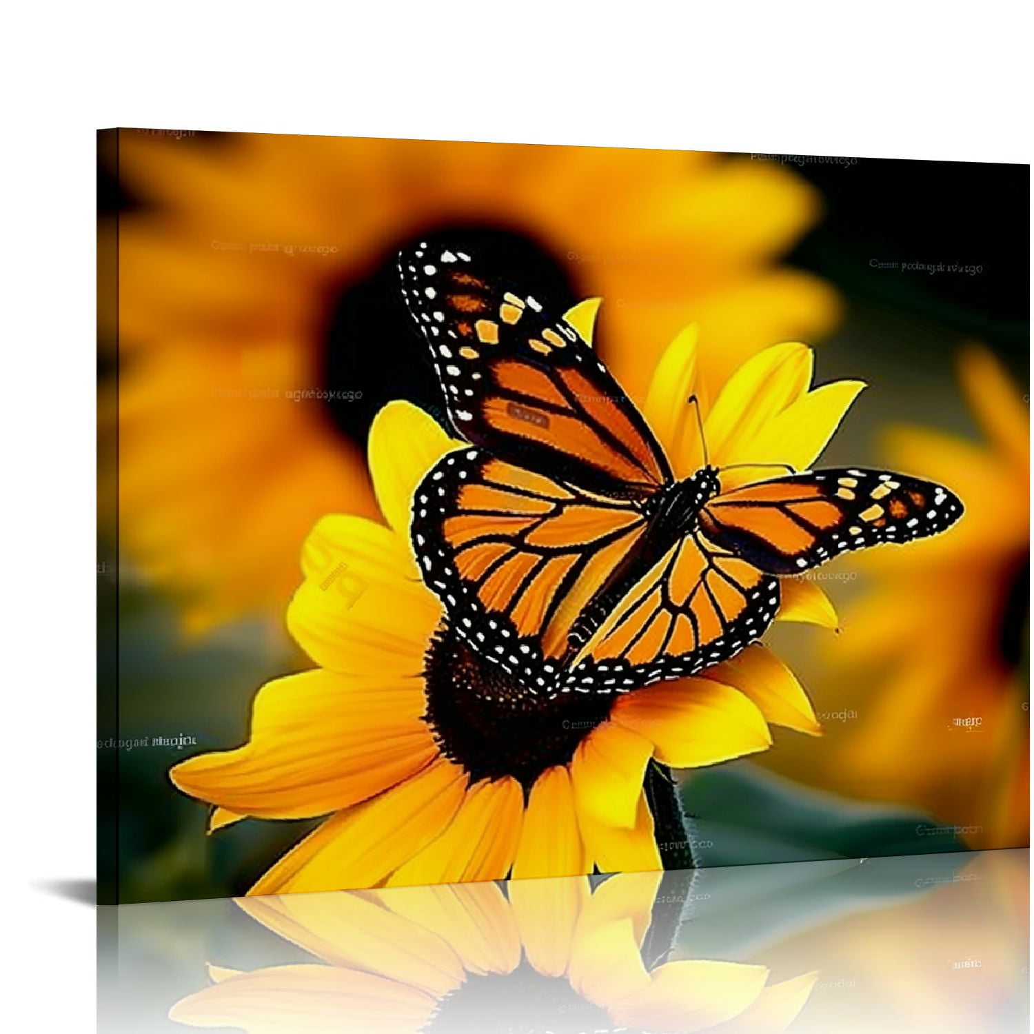 BCIIG Monarch Butterflies On Sunflowers Decorative Wall Art Pictures ...