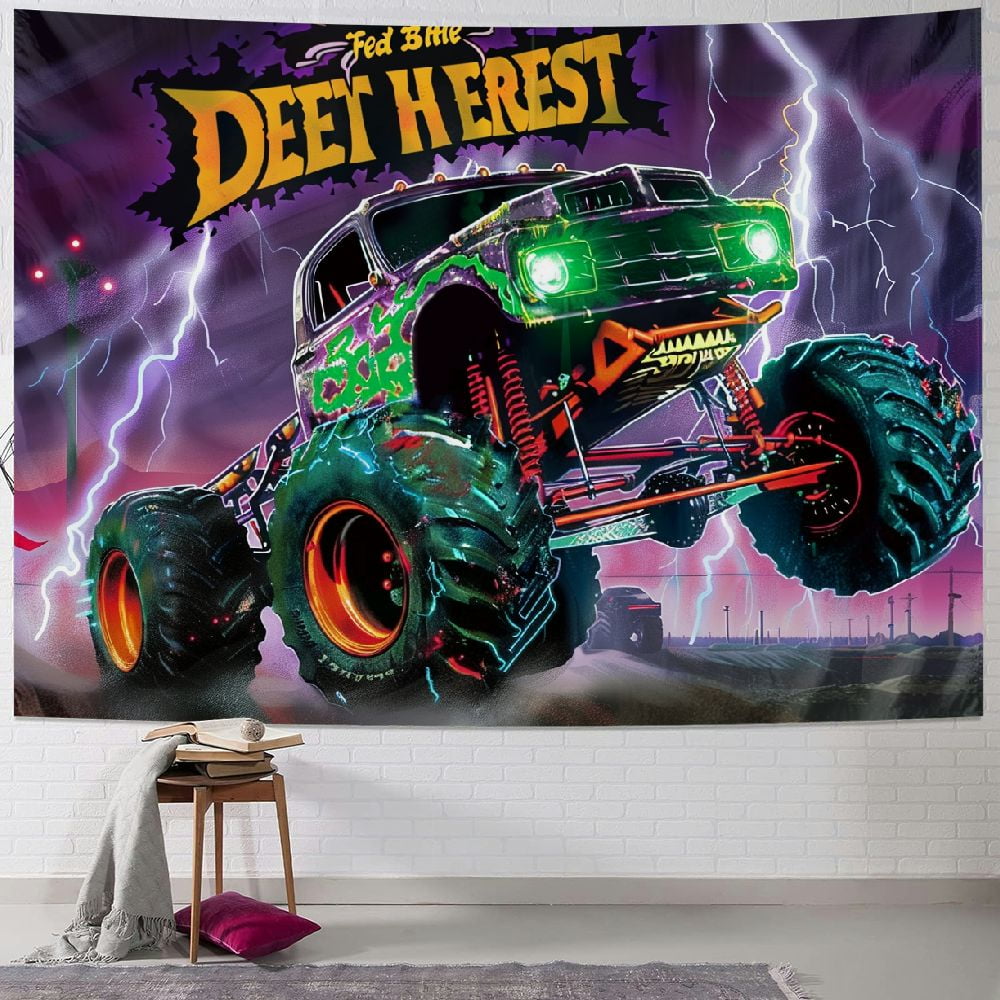 BCIIG Monster Jam Undertaker Tapestry Wall Hanging Features Grave ...