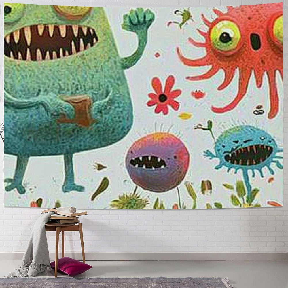 BCIIG Monsters Flowers Plants Tapestry Wall Hanging Unique Style for ...