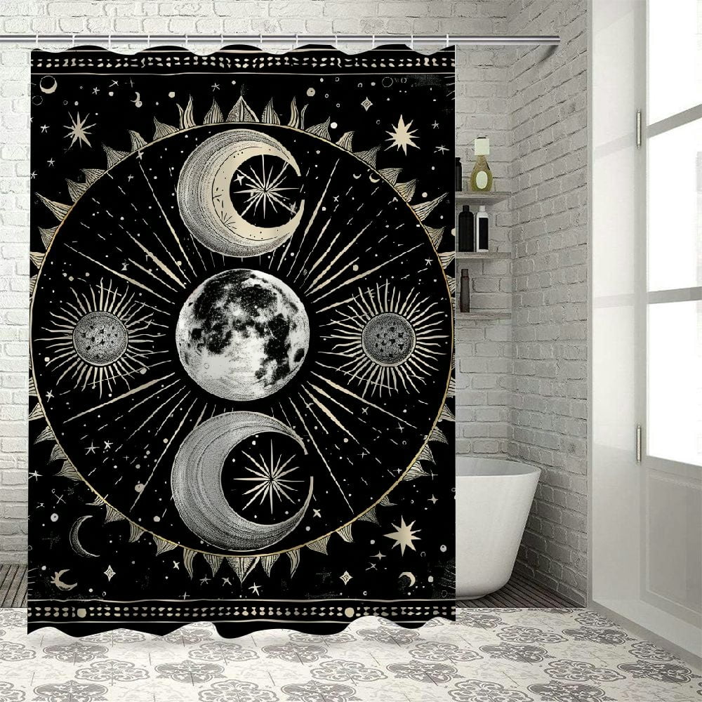 BCIIG Moon Phases Stars Sun Bathroom Decor Set, Colorful Luxurious ...