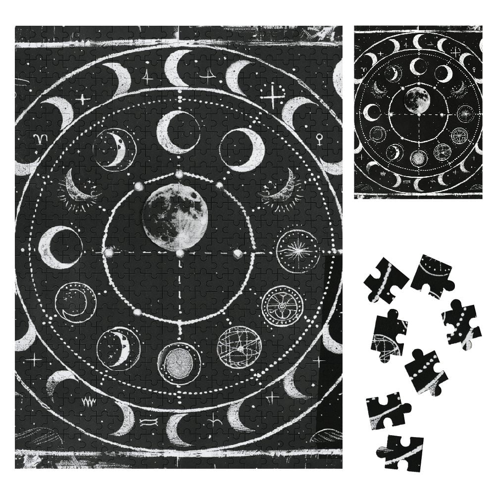 BCIIG Moon Phases Zodiac Signs Vertical Wooden Puzzle for Adults and ...