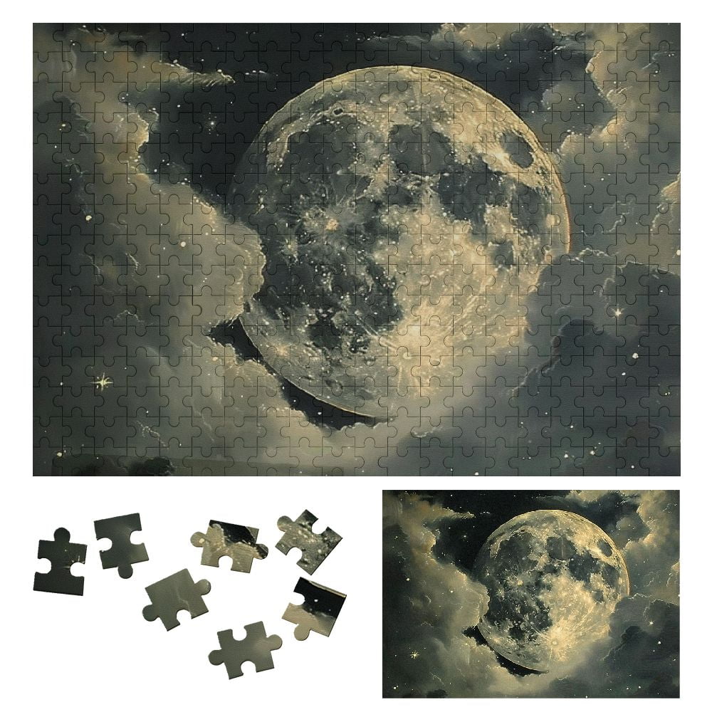 BCIIG Moon Stars Sky Wooden Jigsaw Puzzle Horizontal Style Challenging ...