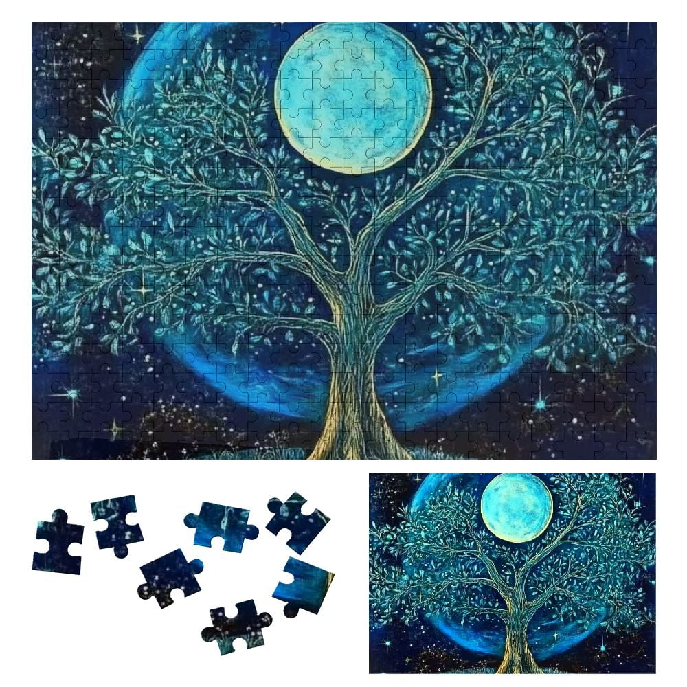 BCIIG Moon Stars Wooden Jigsaw Puzzle Horizontal Style Relaxing Puzzle ...
