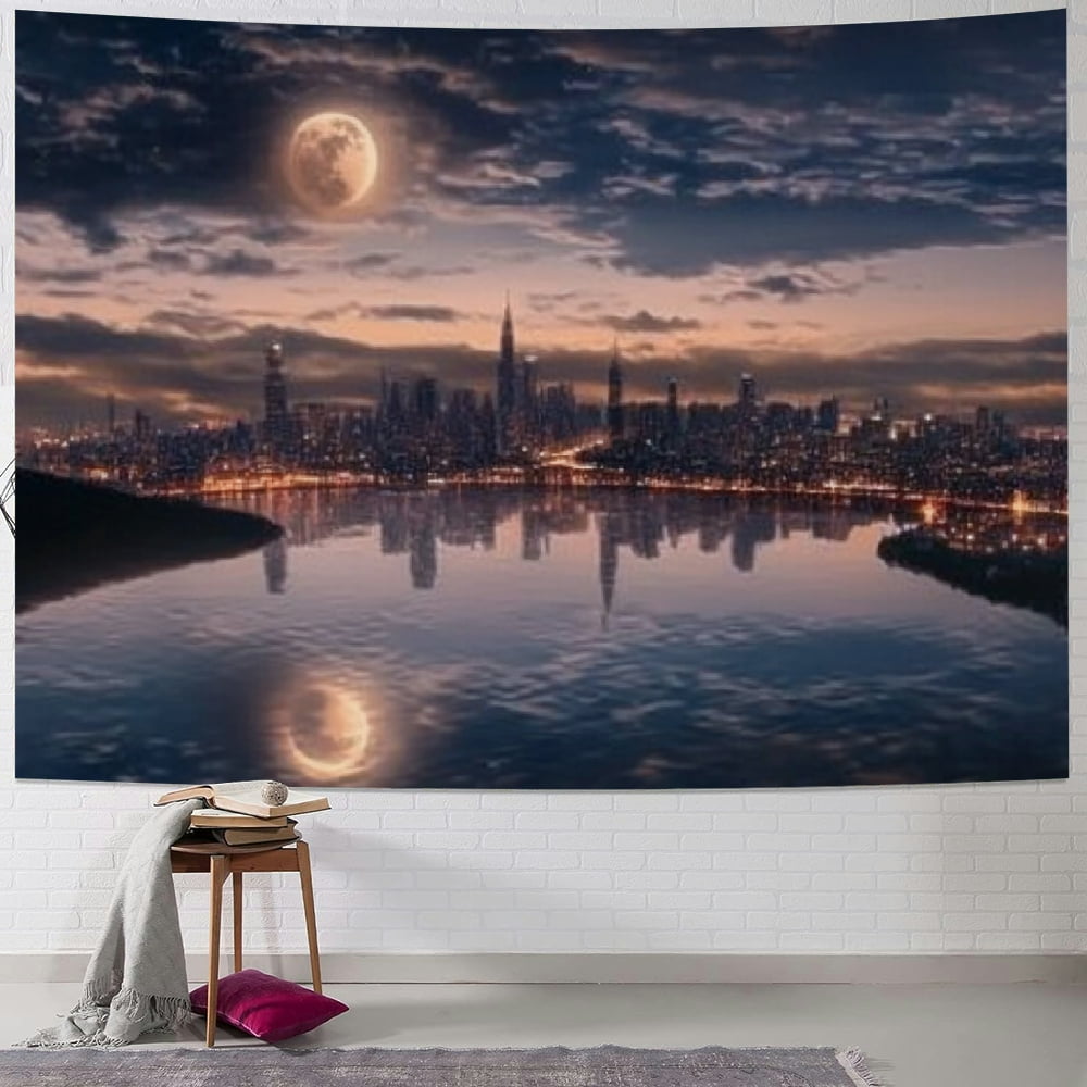 BCIIG Moon Tapestry Wall Hanging Unique Style Graphic Tapestries Home ...