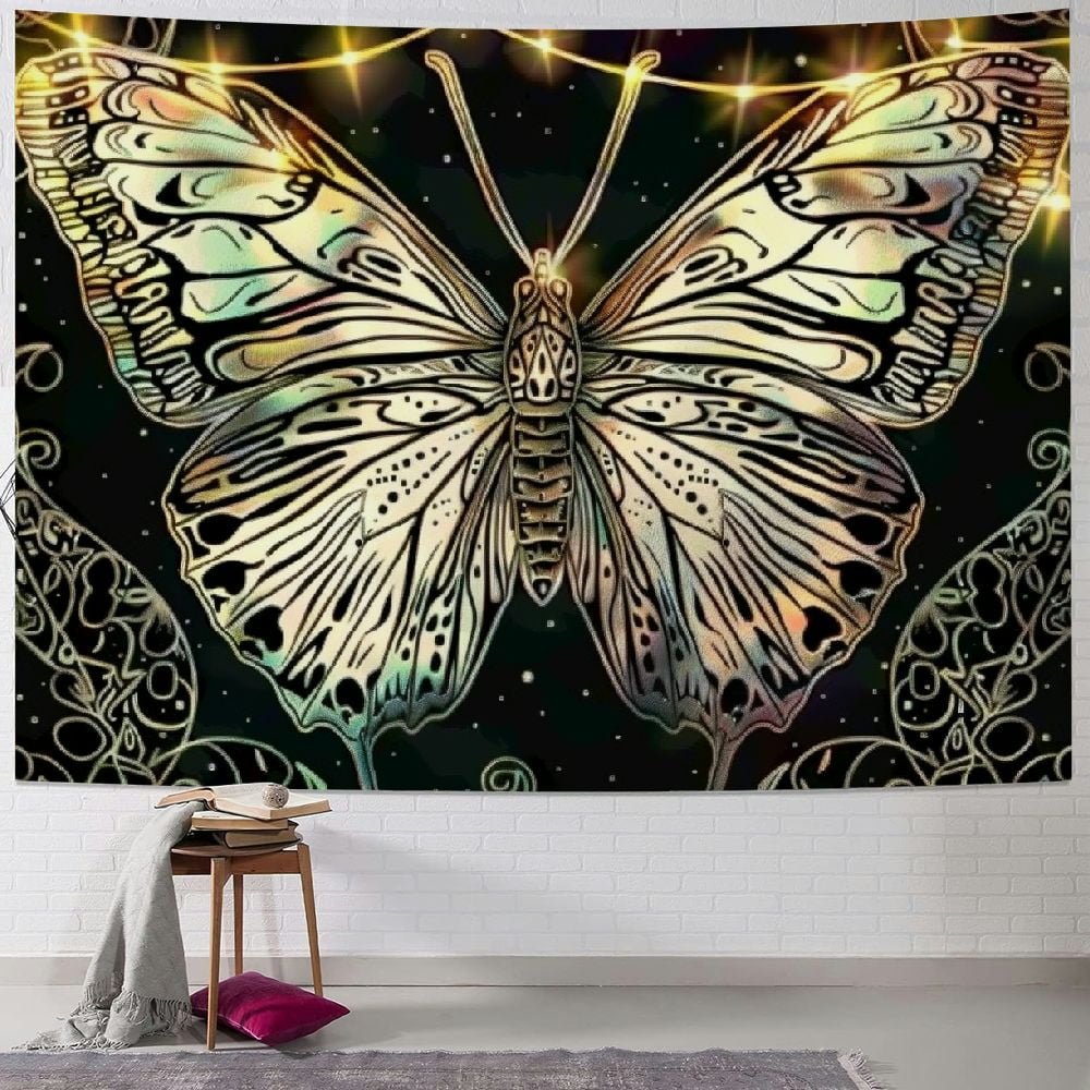 BCIIG Moth Tapestry and Wall Hanging for Home Decor Bedroom Living Room ...