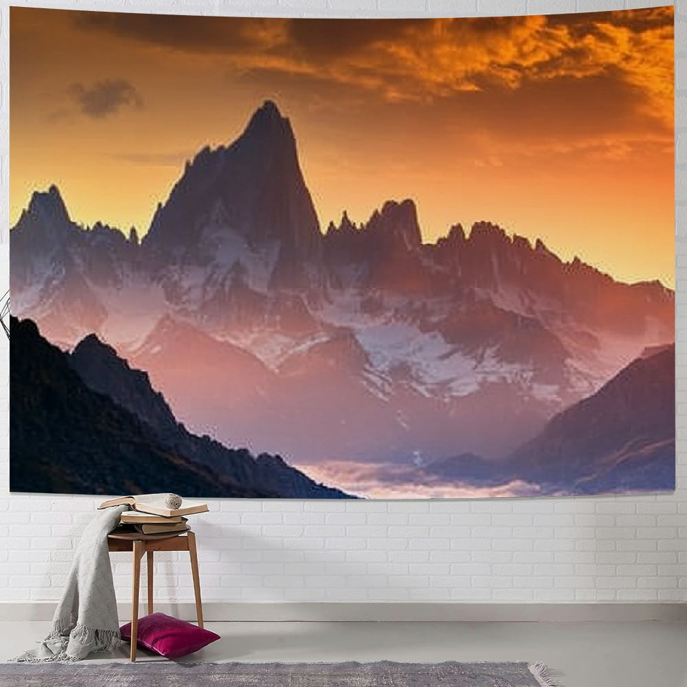 BCIIG Mountain Sunset Clouds Tapestry Wall Hanging Unique Style Graphic ...