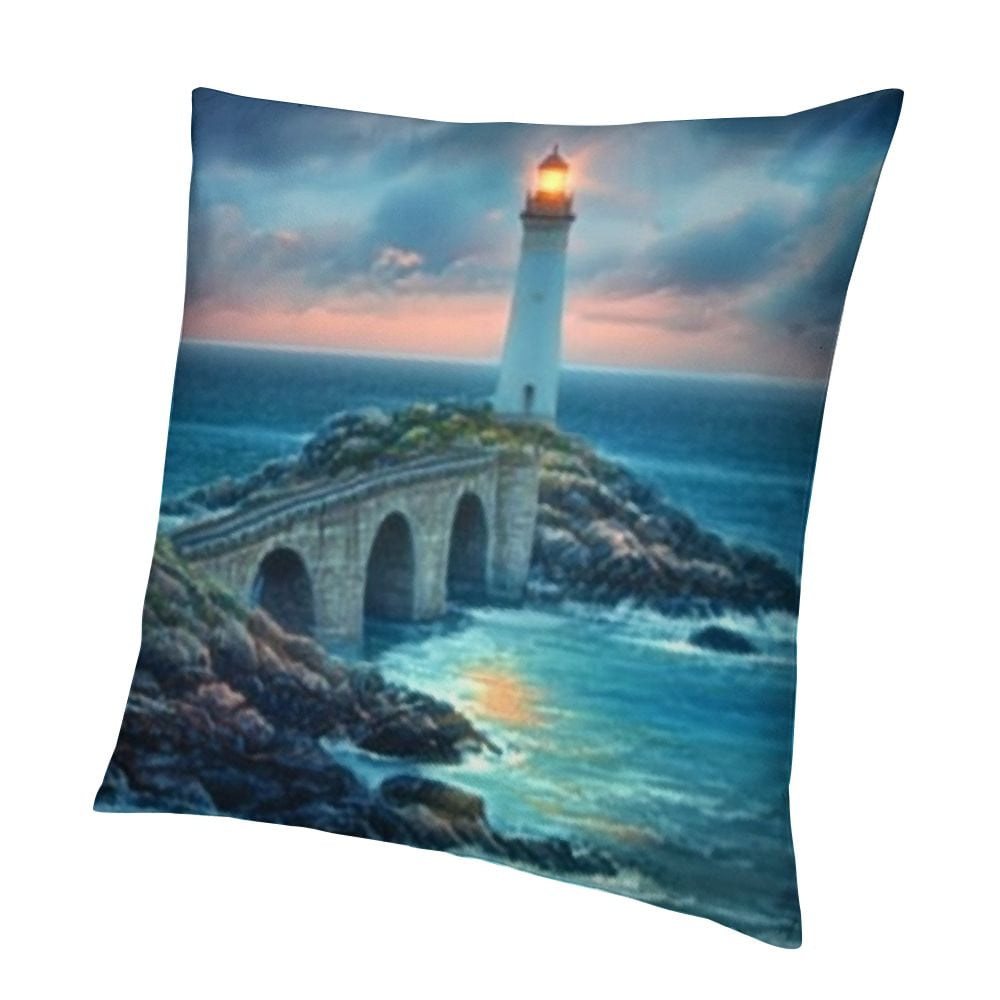 BCIIG Native America Decor Seascape Throw Pillow Covers Portland Head ...