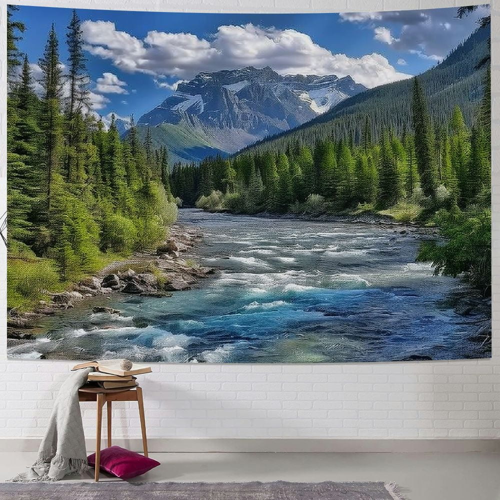 BCIIG Nature Mountain Forest Tapestry,Colorado River Tapestry Scenic ...