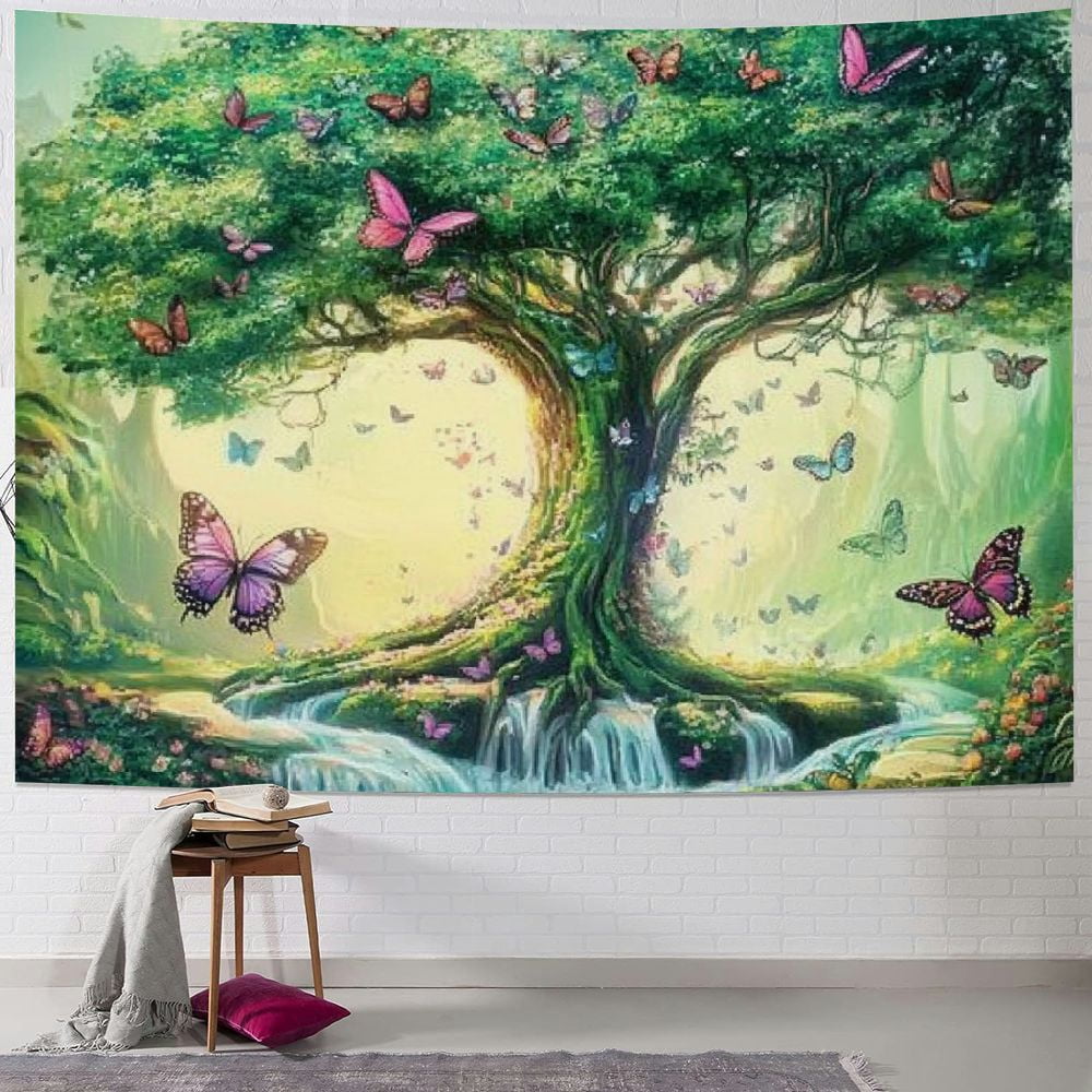 BCIIG Nature Tapestry, Dreamy Fantasy of Life Tree with Dancing ...
