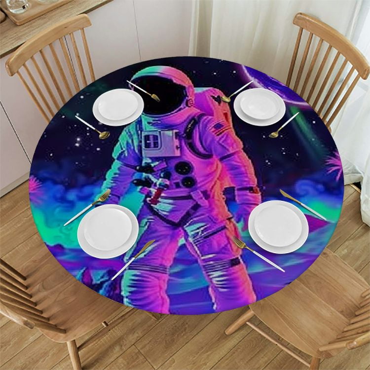 BCIIG Neon Landscape Round Table Cover Stain Resistant Washable Indoor ...