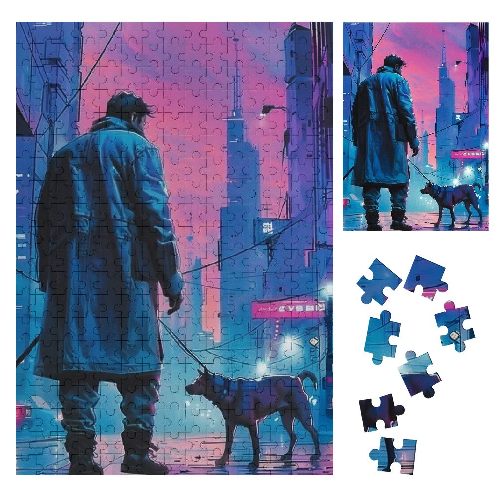 BCIIG Neon Lights Wooden Jigsaw Puzzle Vertically Designed Impossible ...