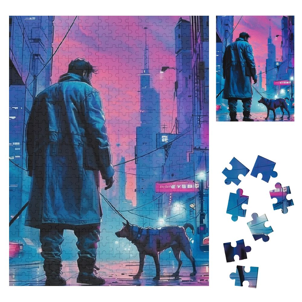 BCIIG Neon Lights Wooden Jigsaw Puzzle Vertically Designed Impossible ...