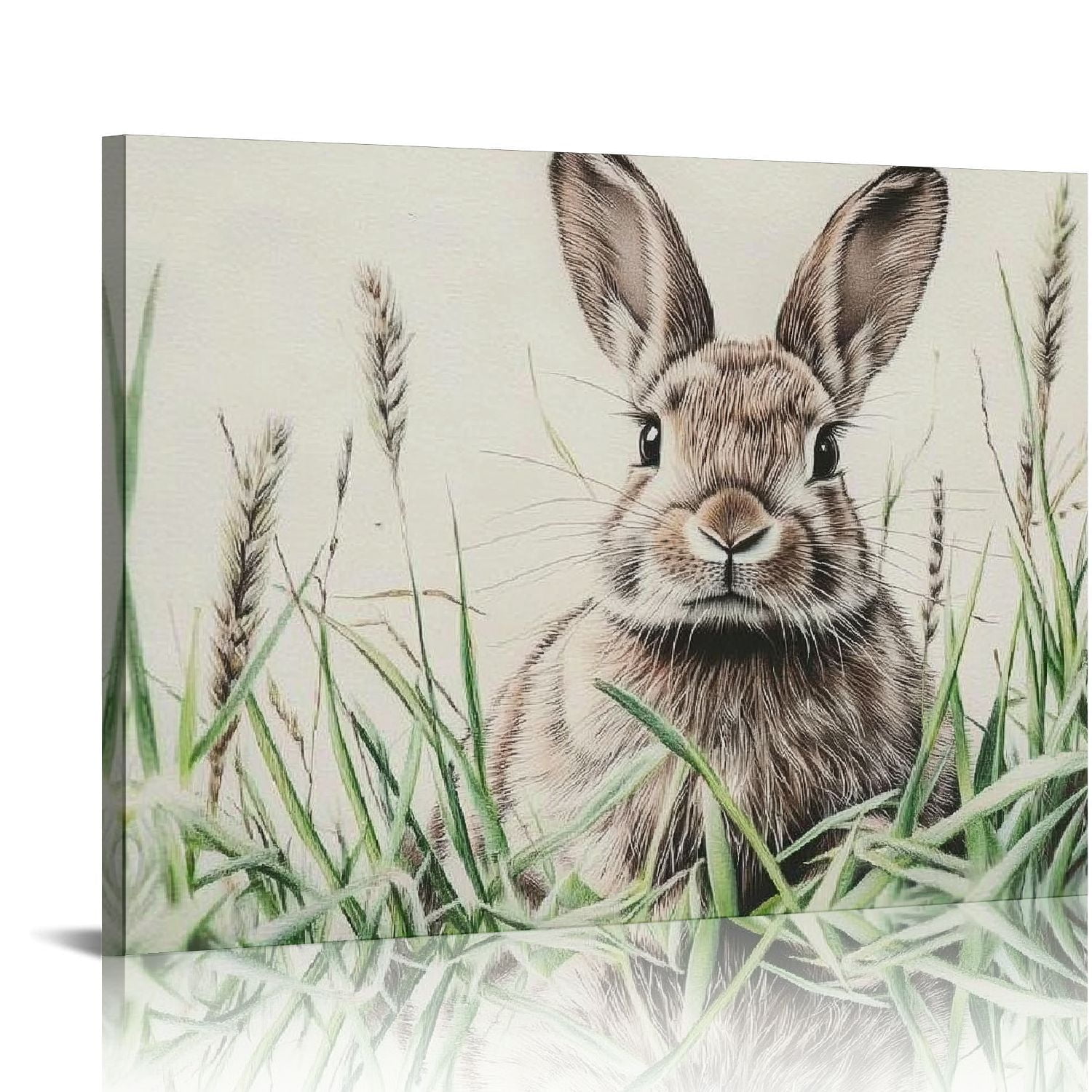 BCIIG Neutral Wall Art Prints Easter Bunny Wall ArtDecor, Vintage ...