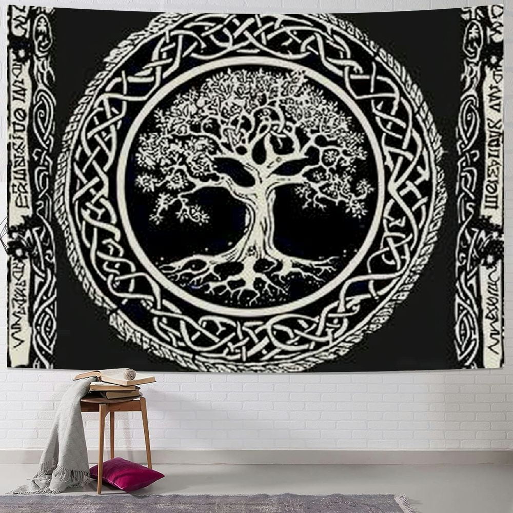 BCIIG Nordic Vikings Tapestry, 100x90inches Soft Flannel, Viking ...