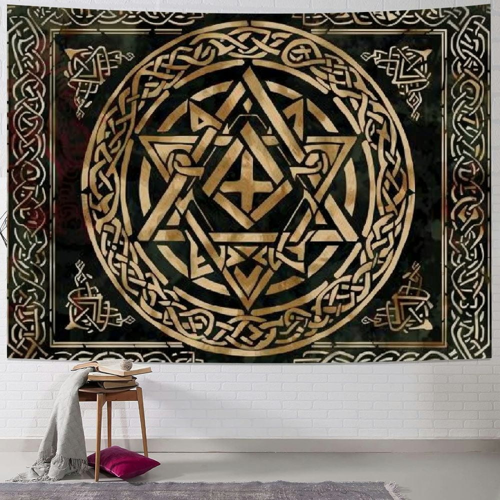 BCIIG Nordic Vikings Tapestry, Large Soft Flannel, Viking Valknut ...