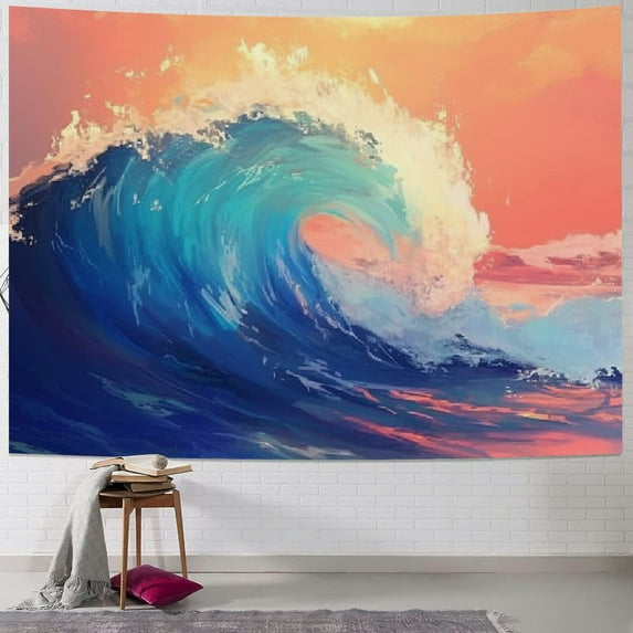 BCIIG Ocean Waves Tapestry Wall Hanging for Guys Boys Bedroom, Sea Wave ...