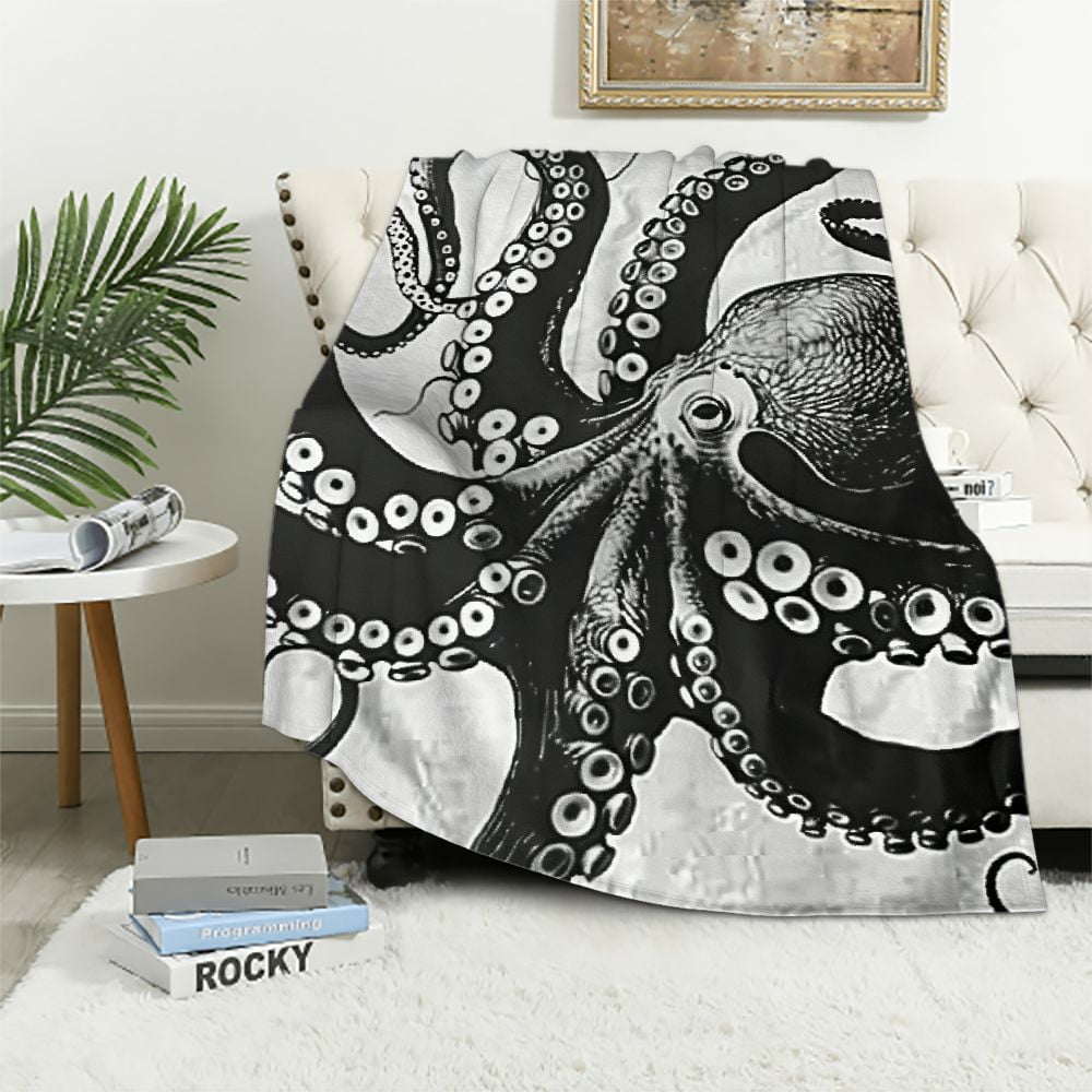 BCIIG Octopus Throw Blanket, Monster Kraken Octopus with Large ...