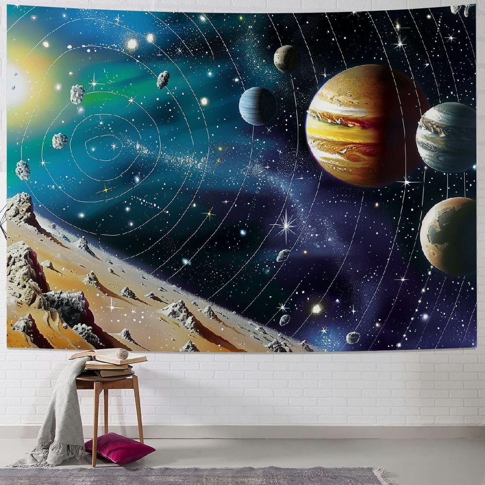 BCIIG Outer Space Planet Tapestry, Universe Galaxy Solar System Earth ...