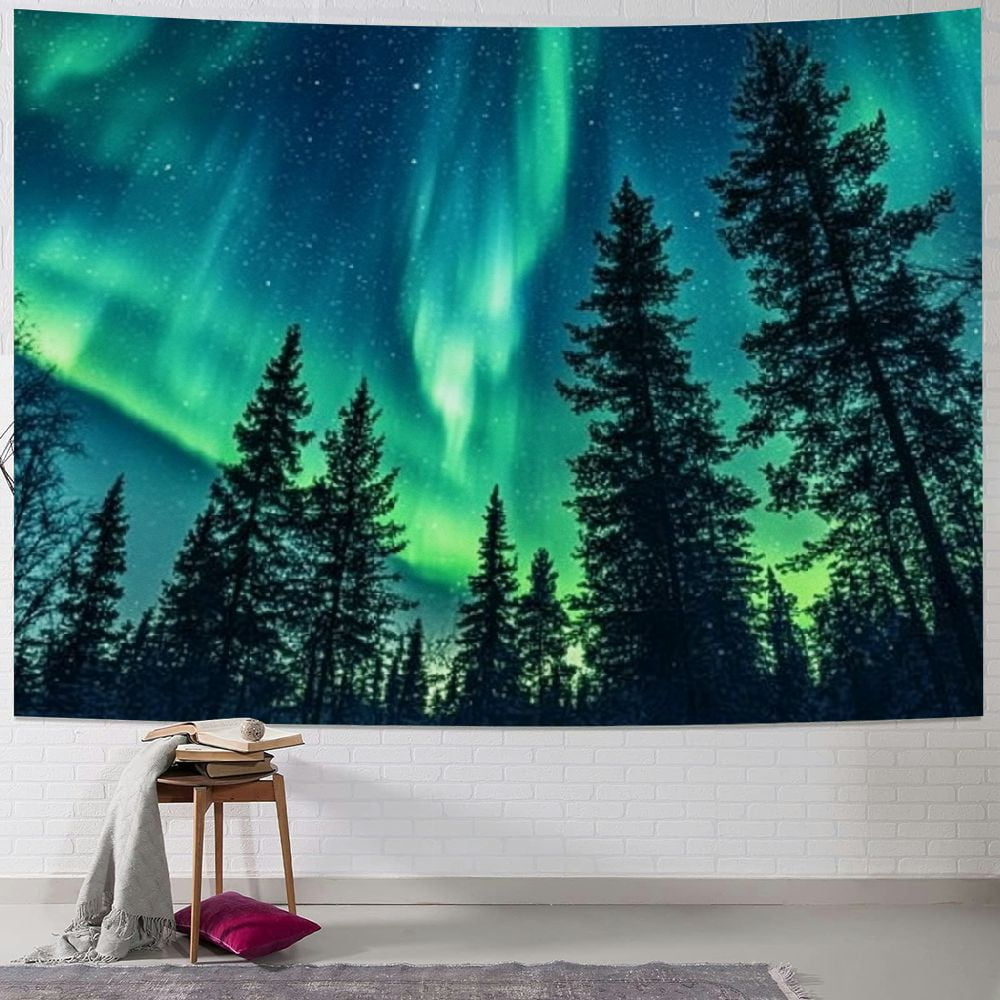 BCIIG Outer Space Tapestry for Bedroom Aurora Borealis Tapestry Forest ...