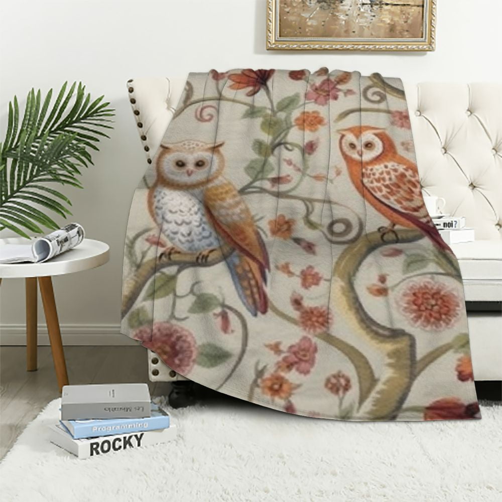 BCIIG Owl Blanket for Women Kids Adults Owl Blanket Gifts Flannel ...