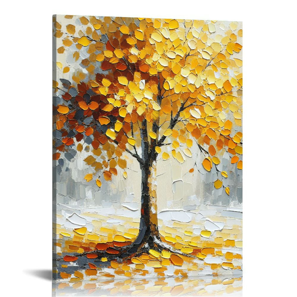 BCIIG Paintings, Lucky Tree Oil Hand Painting Hand-Painted On Canvas ...