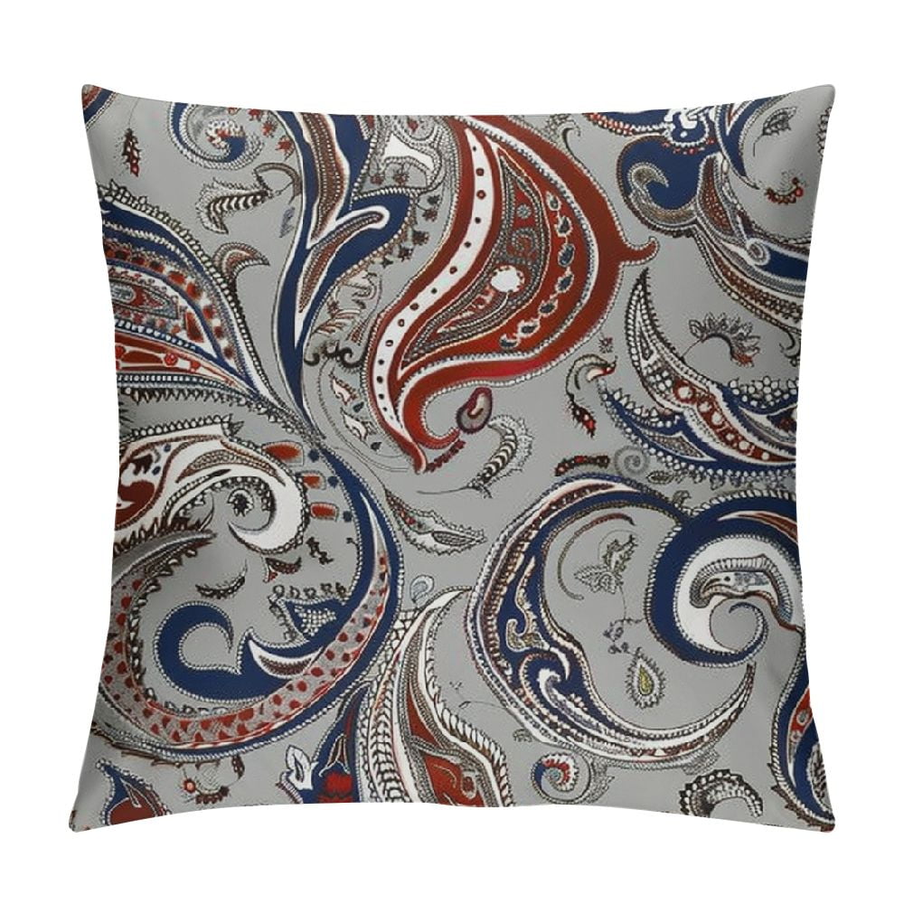BCIIG Paisley Pattern Graphic Decorative Pillow Cover for Home Couch ...