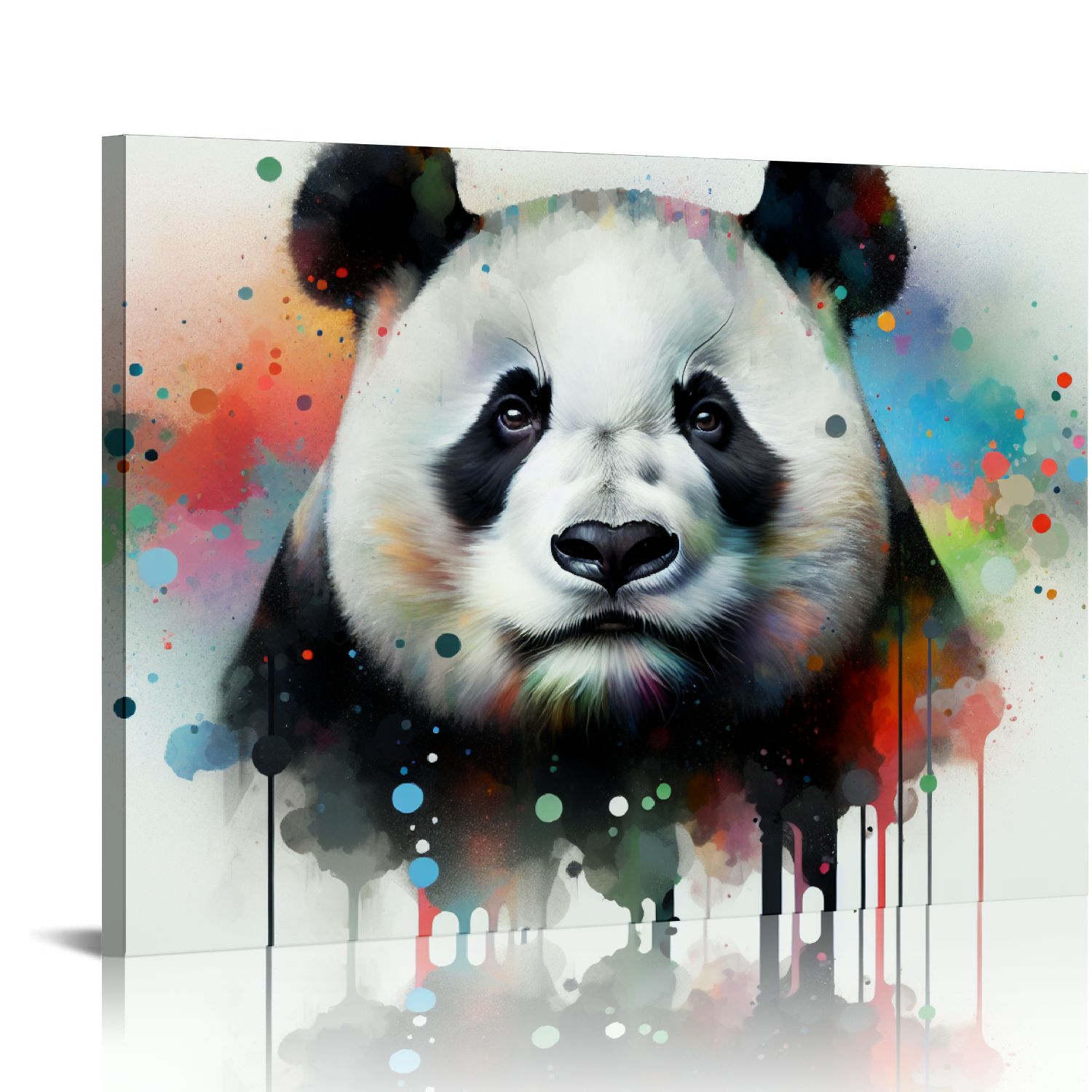 BCIIG Panda Bear Graffiti Canvas Wall Art, Cute Panda Graffiti Print ...