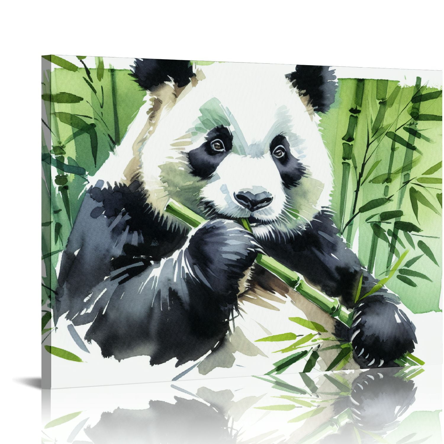 BCIIG Panda Canvas Print Wall Art, Watercolor Painting Print, Cute ...