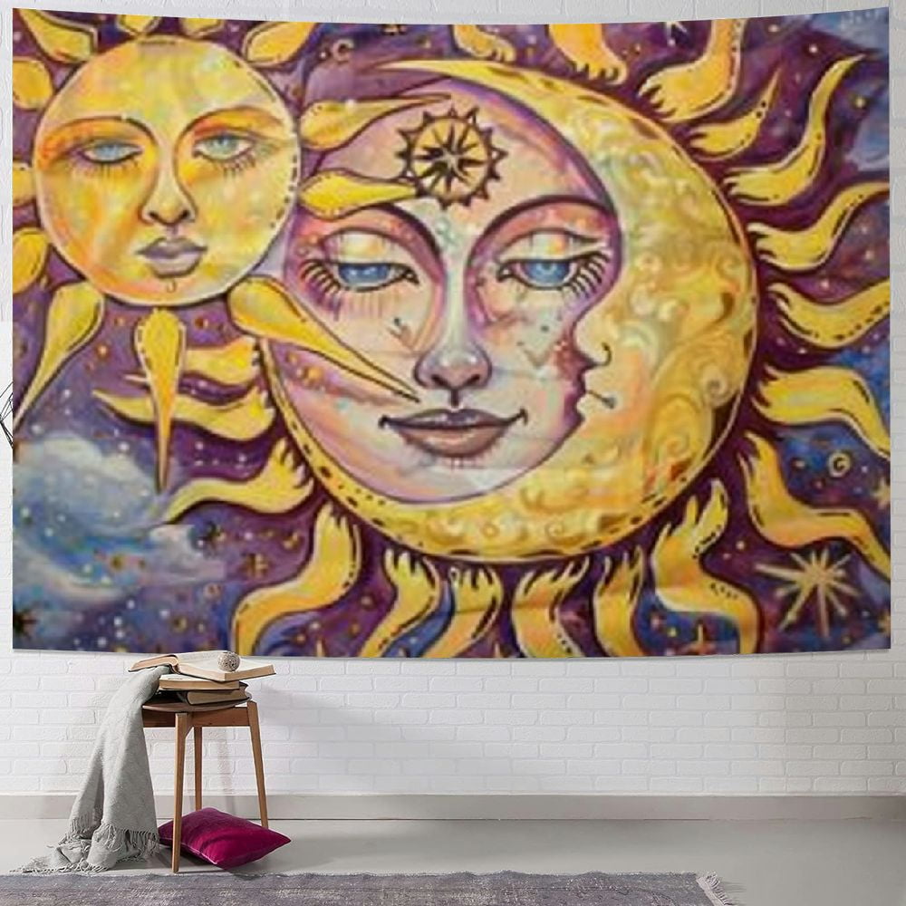 BCIIG Pastel Pink Tapestry Burning Sun Tapestry Mystic Tapestry ...