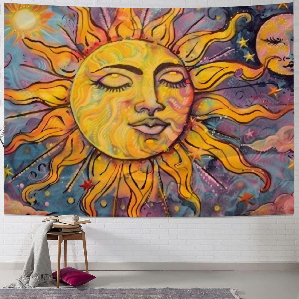 BCIIG Pastel Pink Tapestry Burning Sun Tapestry Mystic Tapestry ...
