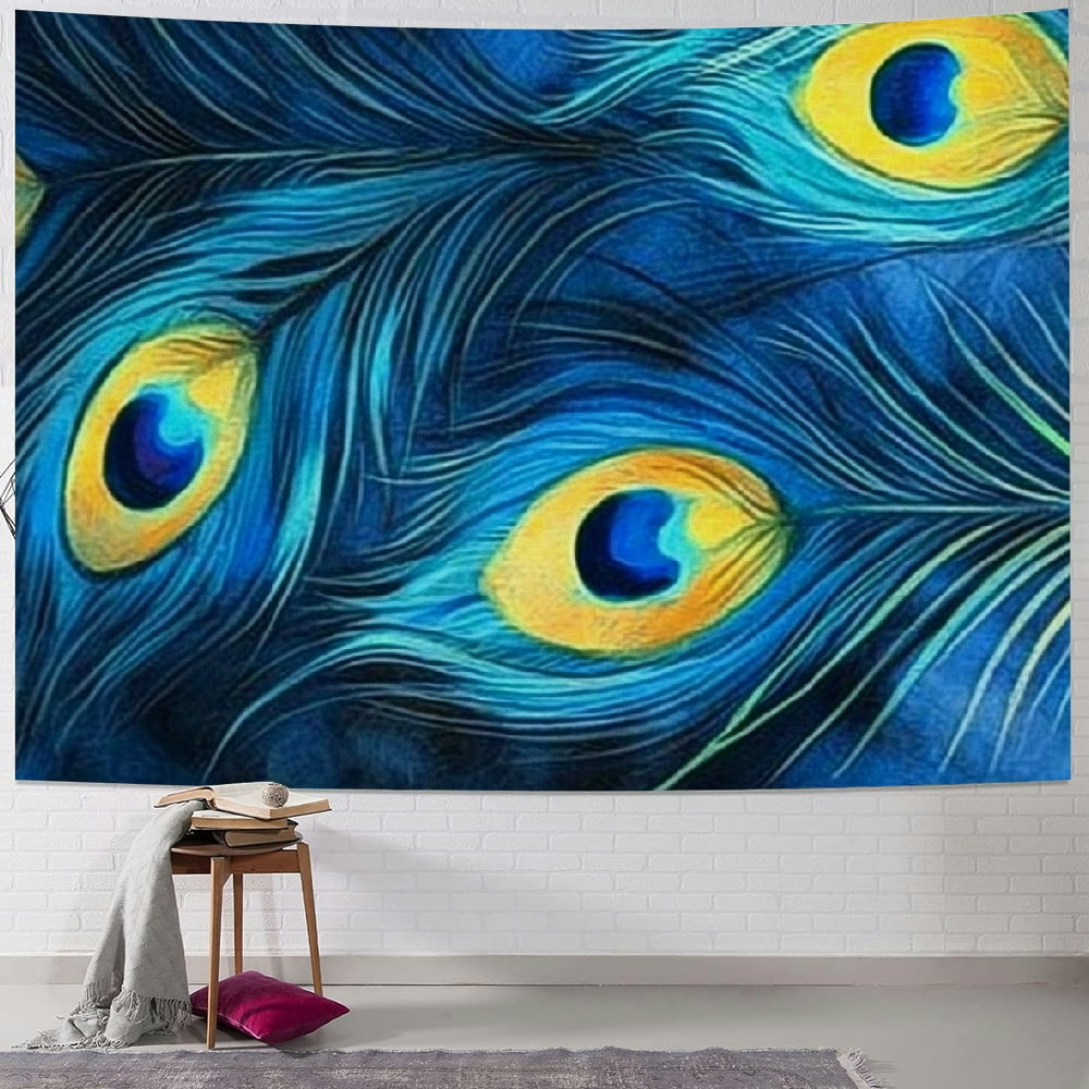 BCIIG Peacock Feather Tapestry Wall Hanging Unique Style Graphic ...