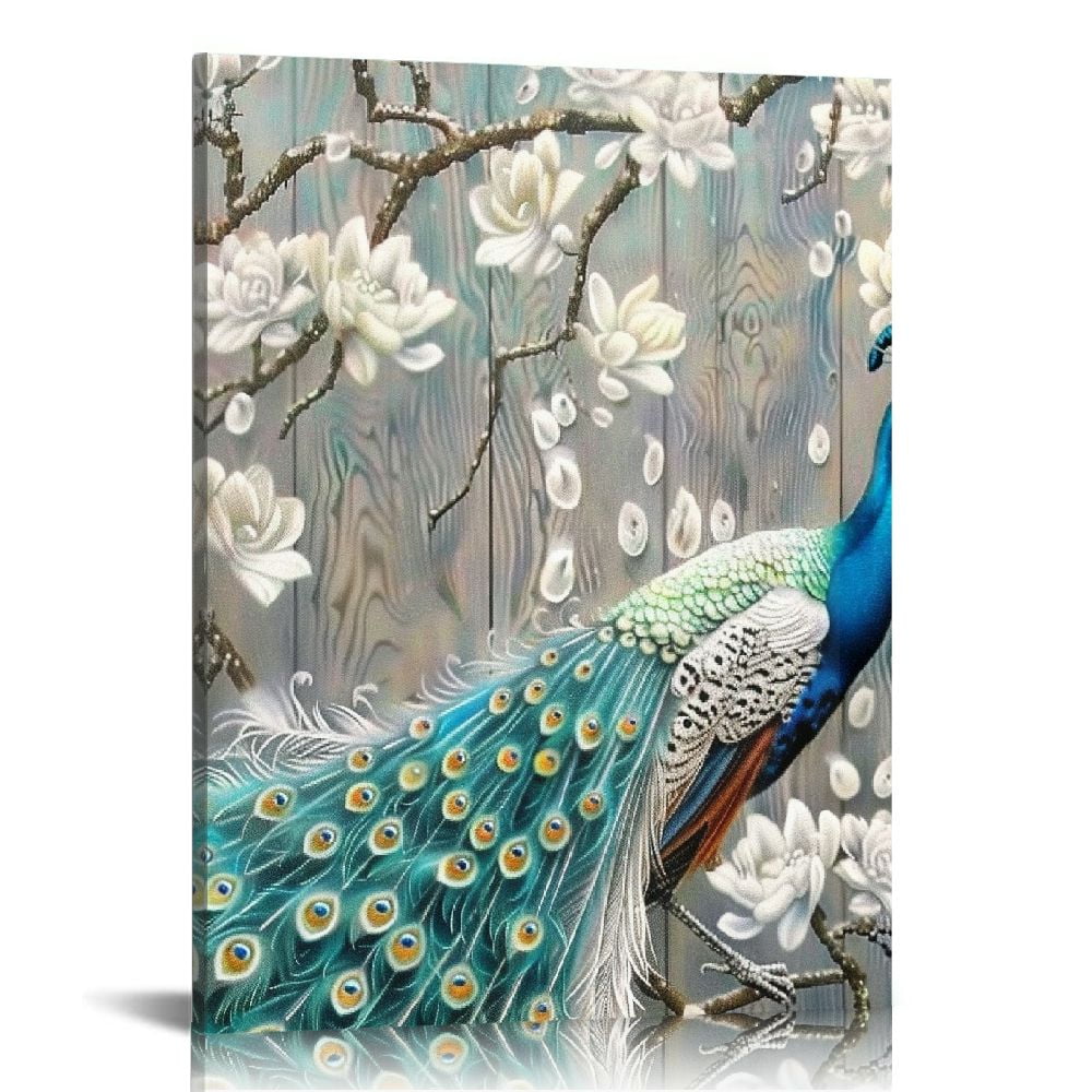 BCIIG Peacock Flowers Fine Art Aesthetic Poster & Print Wall Painting ...