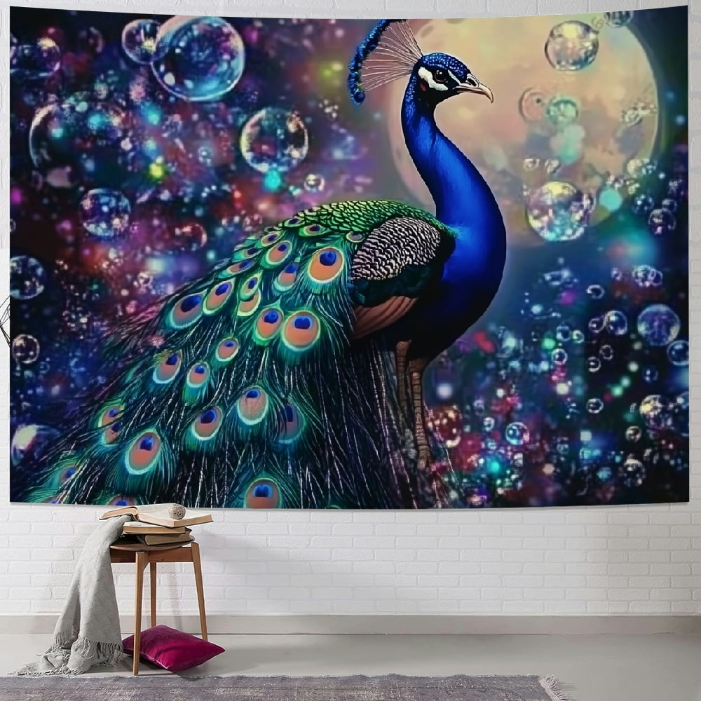 BCIIG Peacock Tapestry Wall Hanging Unique Style Graphic Tapestries ...
