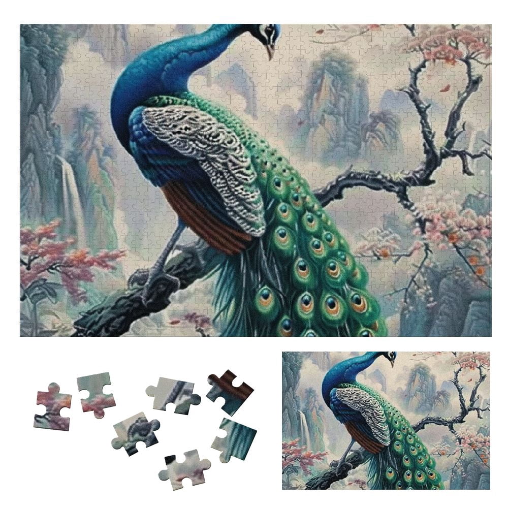 BCIIG Peacock Wooden Jigsaw Puzzle - Impossible Wooden Puzzles Gift for ...