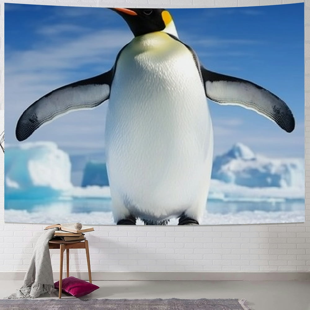BCIIG Penguin Ice Water Tapestry Wall Hanging Unique Style Graphic ...