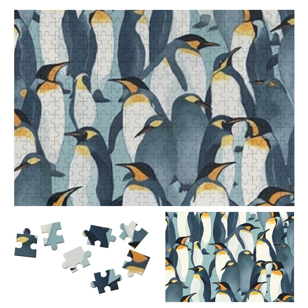 BCIIG Penguins Pattern Painting Wooden Jigsaw Puzzle Challenging ...